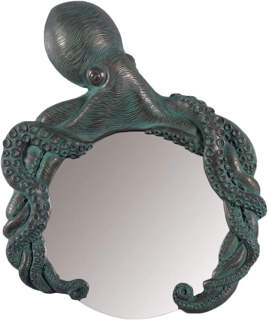 Octopus Mirror Verde Bronze Finish Nautical Tropical - Walmart.com