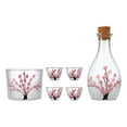 Tongina Glass Sake Set,1 Sake Bottle,1 Sake Tank and 4 Sake Cups ...