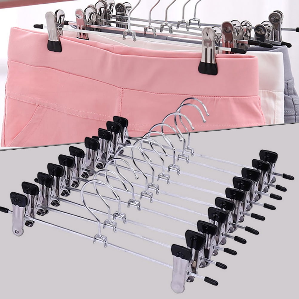 10 perchas de acero inoxidable, perchas creativas para pantalones ...