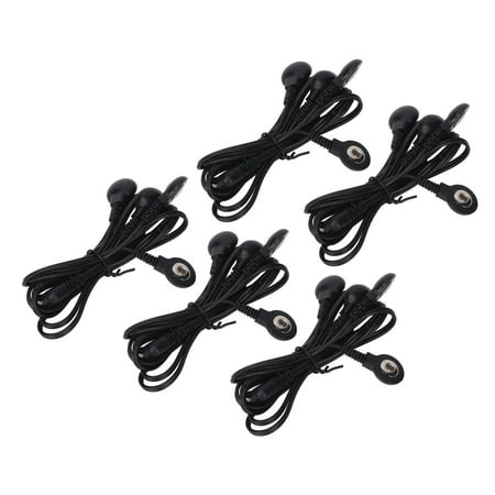 Electrodes Wire, 4 Snap Connector 2.5mm Plug Replacement Electrode ...
