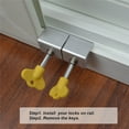 Tiitstoy 4 Pcs Adjustable Sliding Window Locks Door Frame Security ...