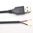 XUERUI-2PCS 20AWG USB Pigtail 2 Wire,1M/3.3FT USB 2.0 Male Plug 2pin ...