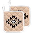 Pot Holders for Kitchen Set of 2,Retro Tribal Pattern Heat-Proof Non ...