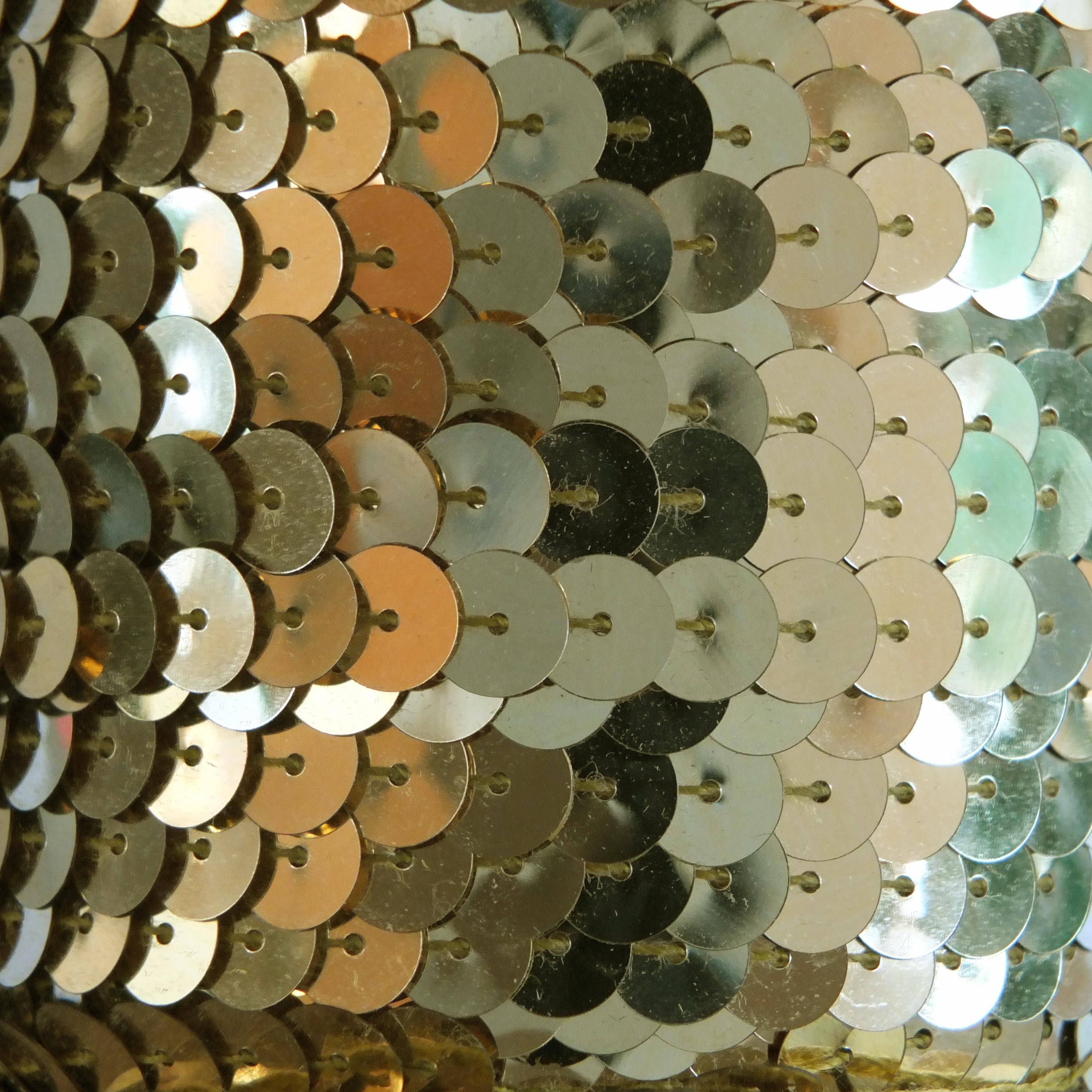 Gold Sequin Trim 8mm Center Stitched Shiny Metallic Made in USA ...