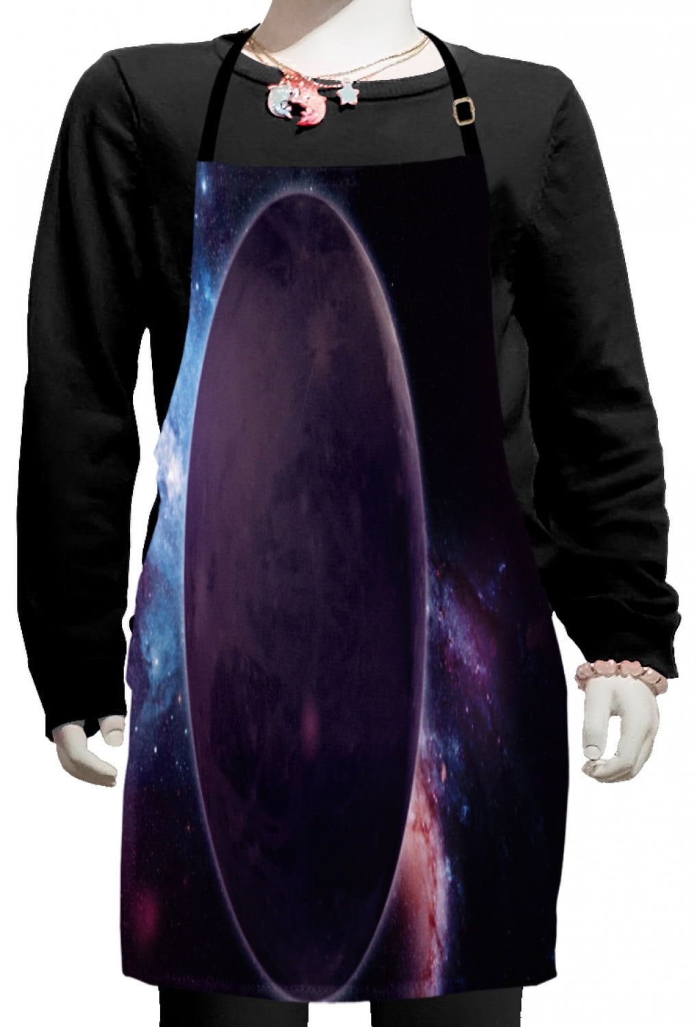 Outer Space Kids Apron, Dark Side of Dwarf Planet of Pluto and Backdrop ...