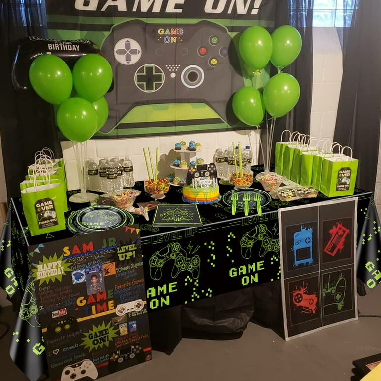 Xbox Birthday Party Supplies Green Video Game Gaming Birthday Party