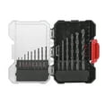 Hyper Tough 15-Piece Click Fit Drill Bit Set, High-Speed Steel, Black ...