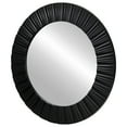 Northlight 20" Black Contemporary Fluted Round Mirror Wall Decor ...