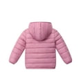 Boys Winter Coat Boys Puffer Jacket with Pocket Zipper Hooded Coat Solid Color Long Sleeve Thick ...
