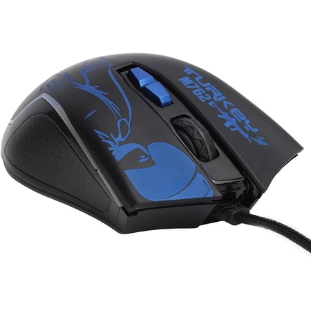 Pc Gaming Mouse, USB 8 Keys Wired Mouse Plug and Play with Cool ...