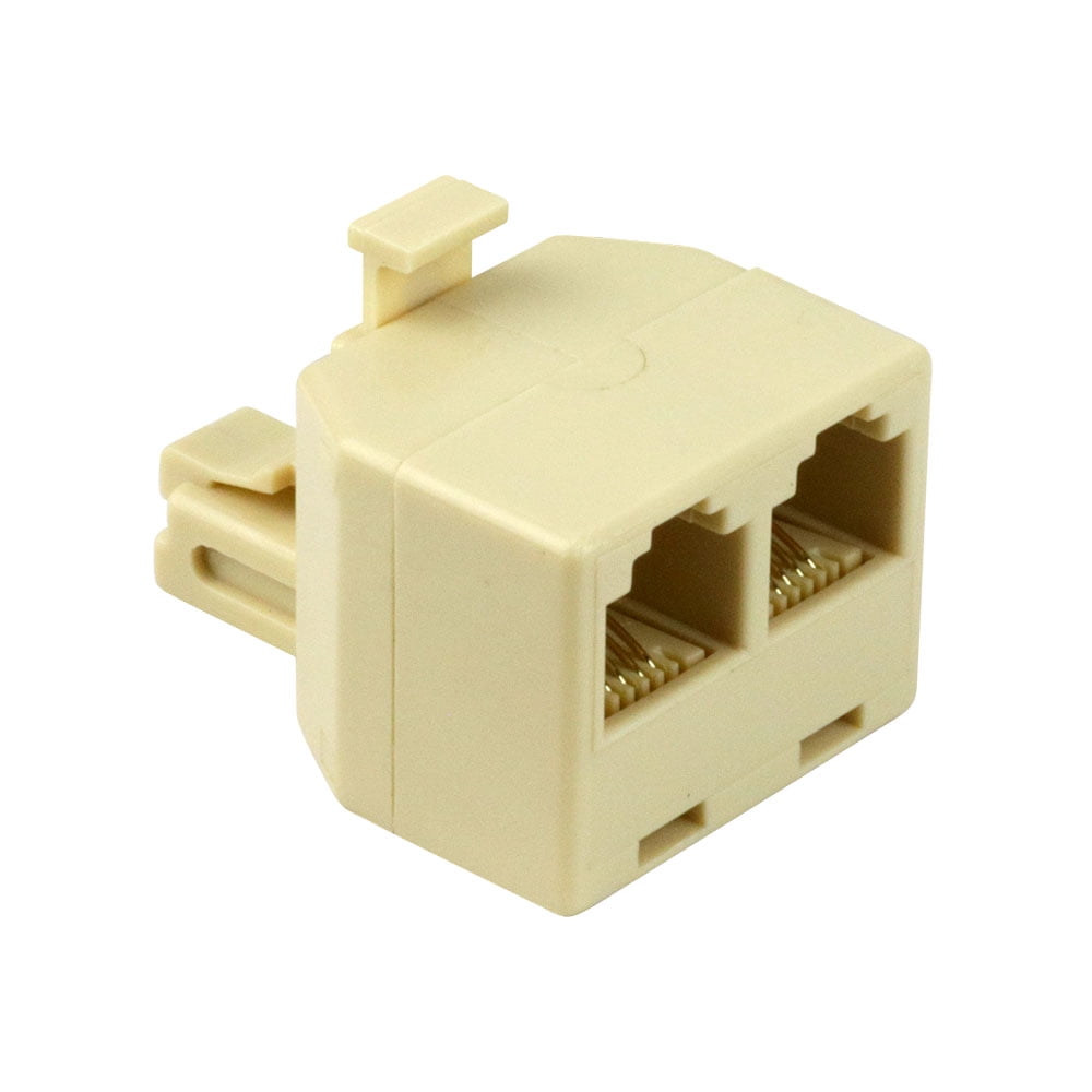 Skywalker Telephone T-Adapter, Single to Dual Jack (Ivory) - Walmart.com