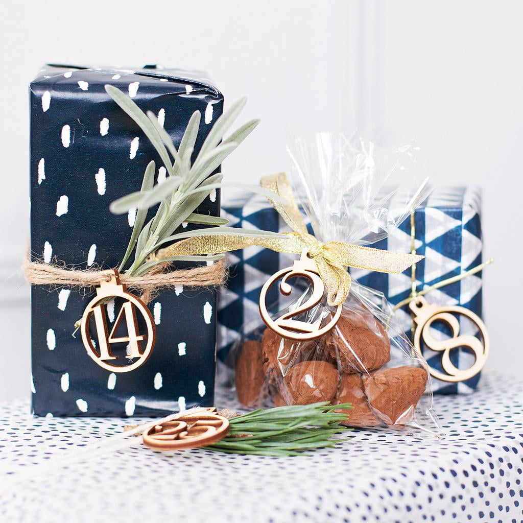 50x Wooden Numbers Labels Tags Wooden Slices Wooden Tags Wooden Numbers ...