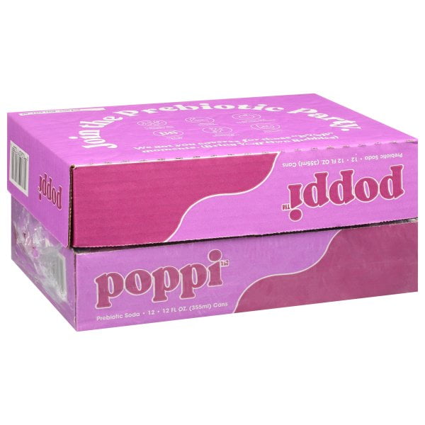 Poppi Prebiotic Soda, Doc Pop, 12oz (Pack of 12) - Walmart.com