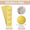 25sheets Plastic Self Adhesive Gold Foil Embossed Stickers Medal ...