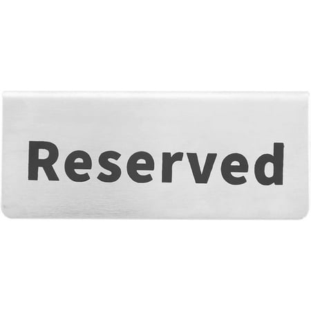 Reserved Sign, Stainless Steel Double Sided English Letters Marks Table ...
