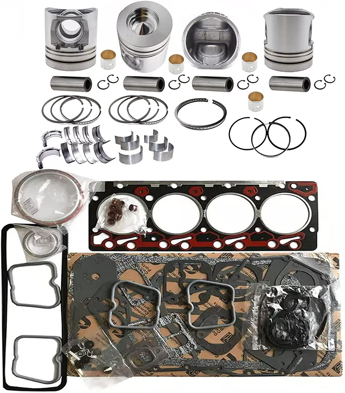 4BT3.9 Engine Overhaul Rebuild Kit Compatible with Cummins 4BT 3.9 ...