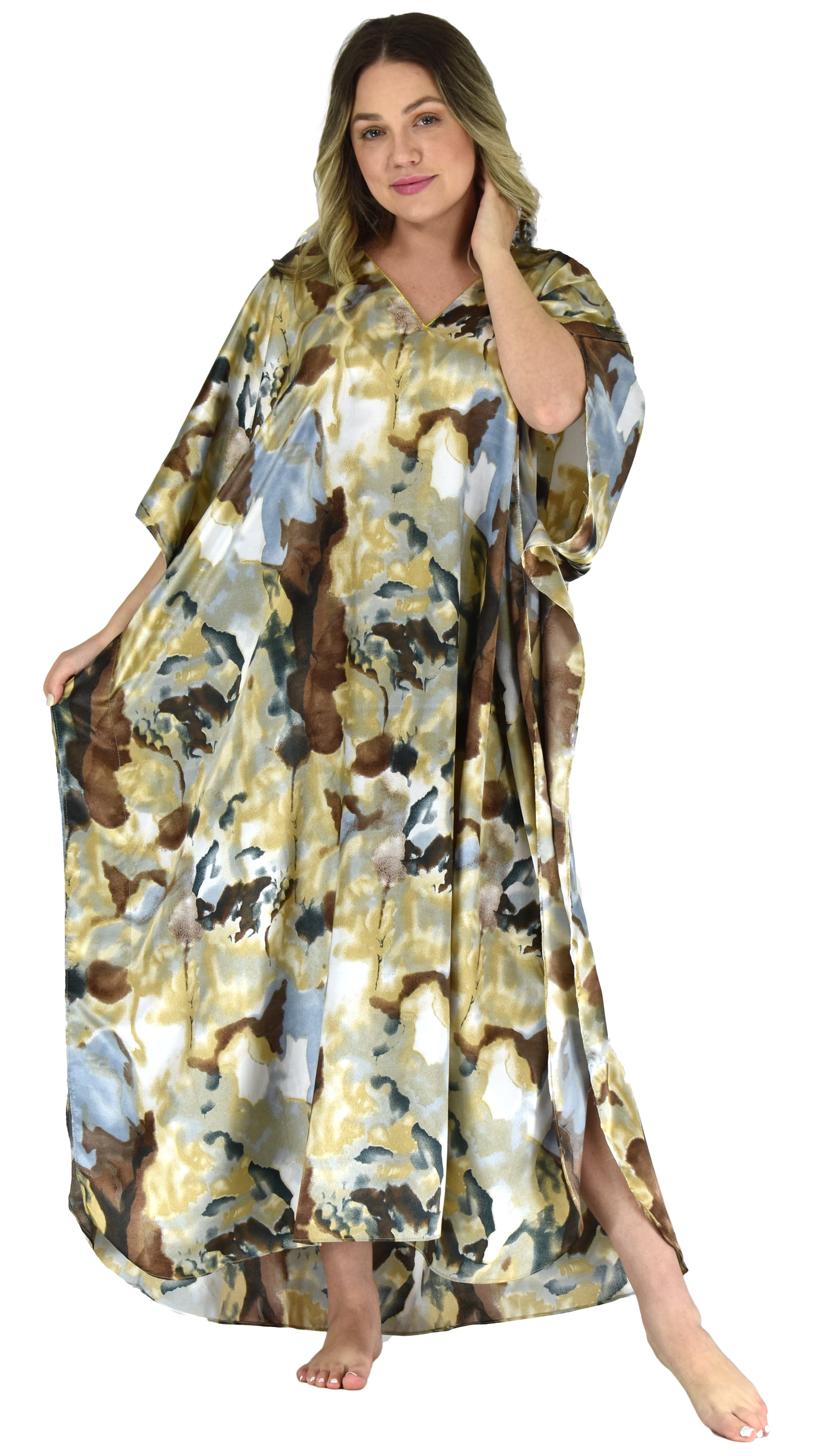 Up2date Fashion's Women's Caftan / Kaftan, Abstract Print, One Size ...