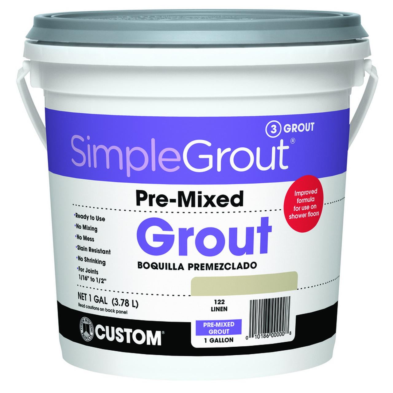 Custom Building Products Simplegrout Gallon Linen Pre-Mixed Tile Grout ...