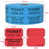 L LIKED 2000 Raffle Tickets Double Rolls 50/50 Stub Tickets with ...
