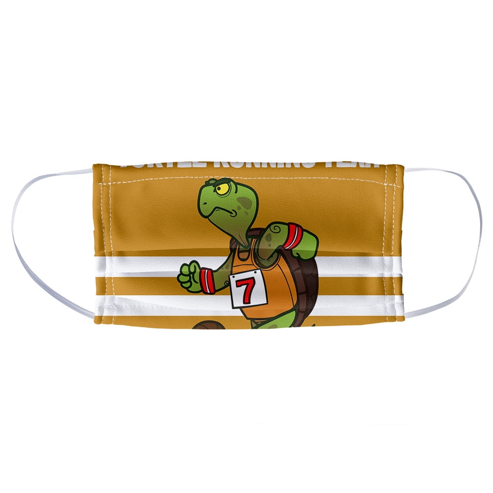 Turtle Running Team Slow As Shell 1-Ply Reusable Face Mask Covering ...