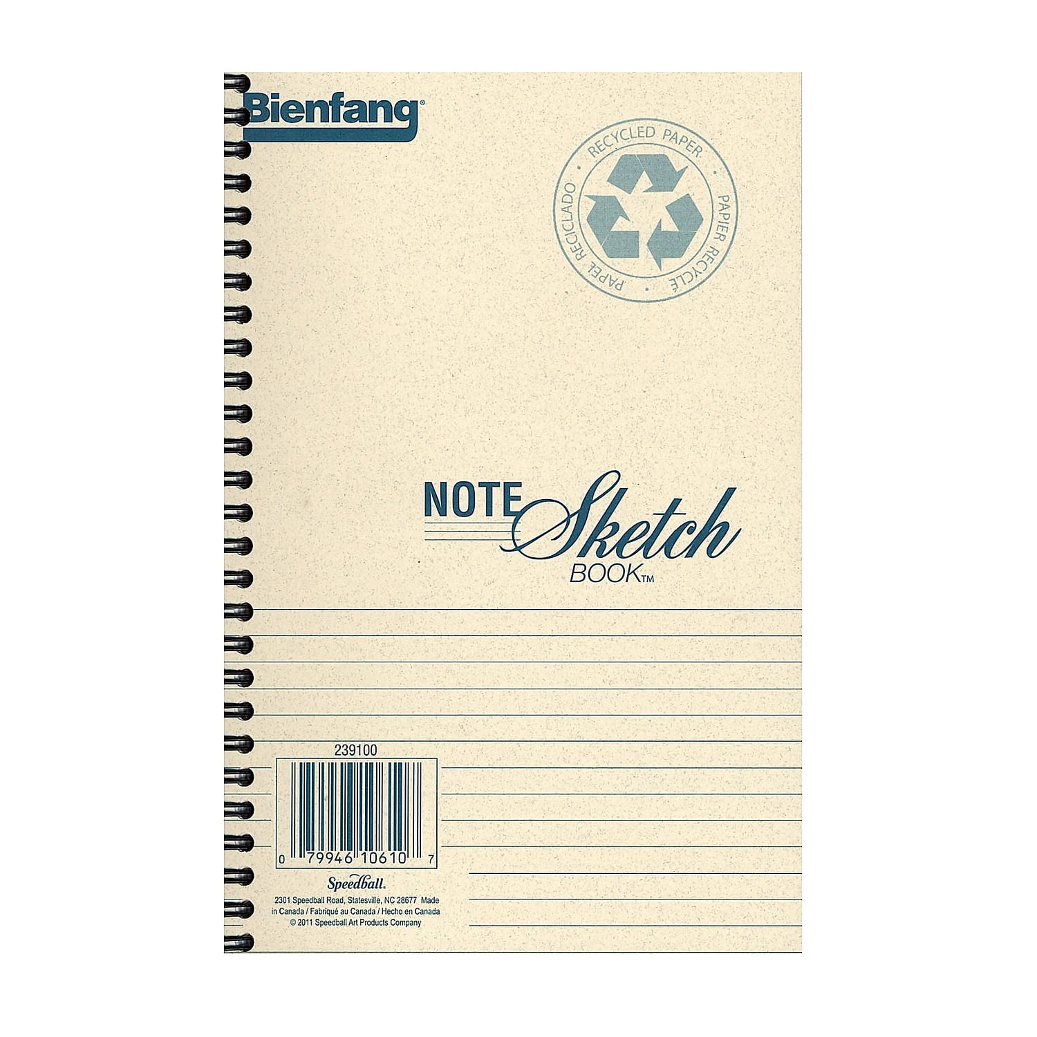 Bienfang 5.5" x 8" Wire Bound Sketch Book 64 Sheets/Book 3/Pack (56204 ...