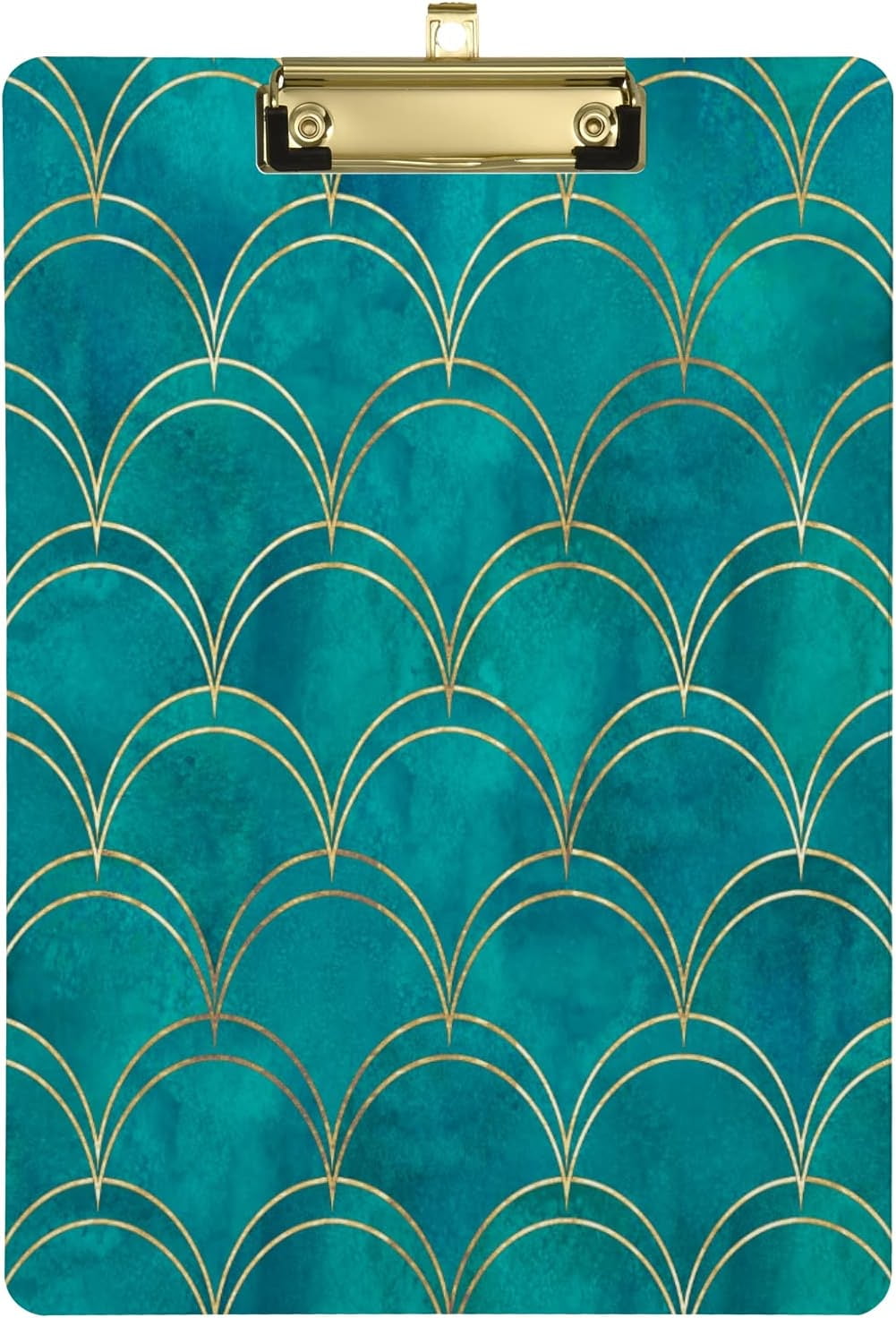 FMSHPON Mermaid Fish Scale Wave Turquoise Clipboard Hardboard Wood ...