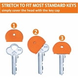 Wanaany Key Caps Set, Flexible Plastic Key Covers, Assorted Colors, 6 ...