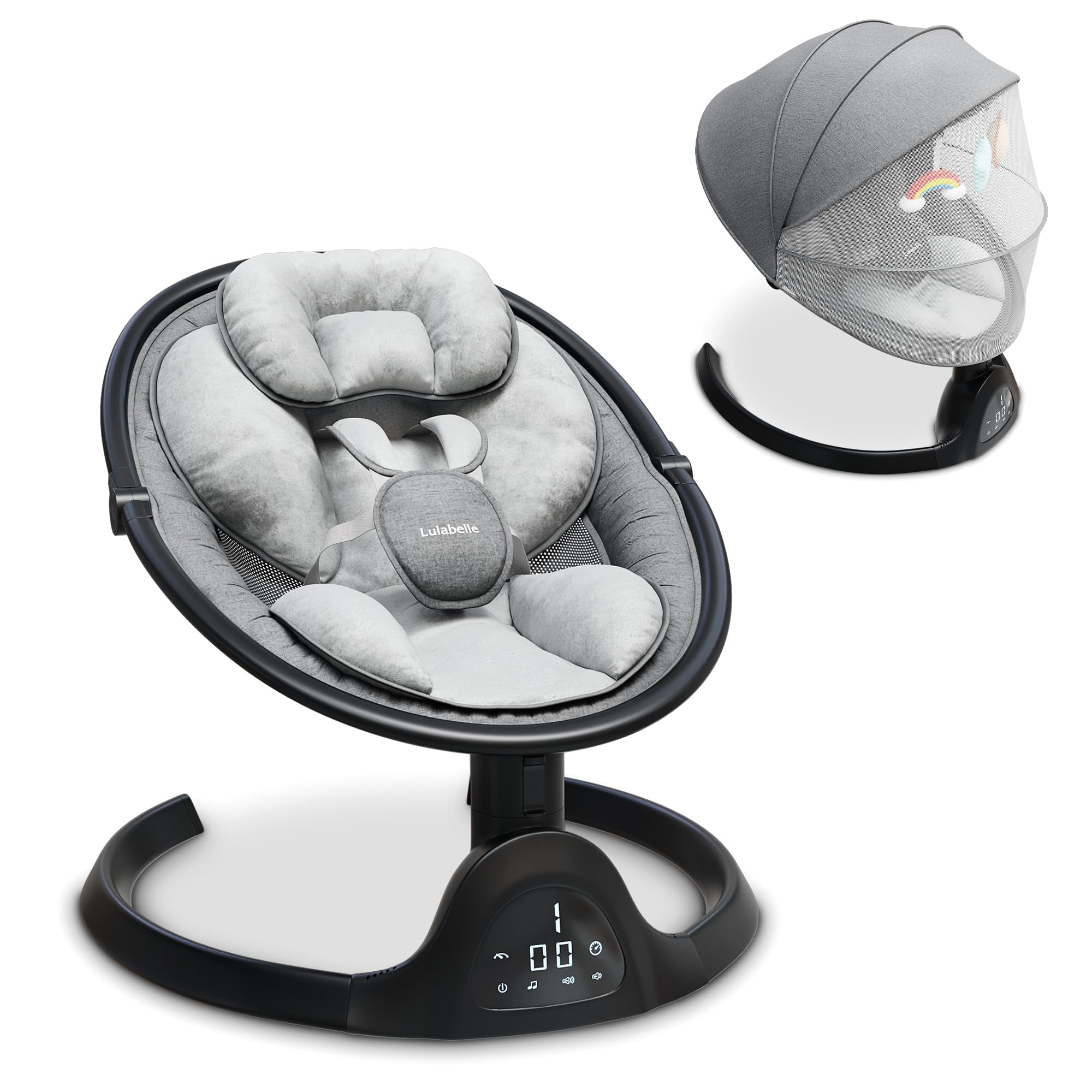 Balancín eléctrico Lulabelle para bebés de recién nacidos a 12 meses ...