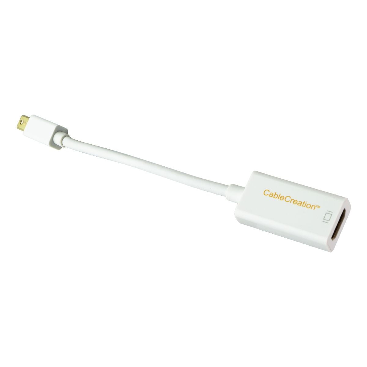 Restored Cablecreation Mini Displayport To Female Hdmi Adapter White