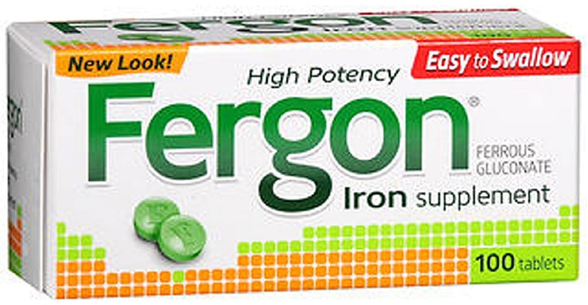 Fergon High Potency Iron Supplement Tablets 100 ea - Walmart.com