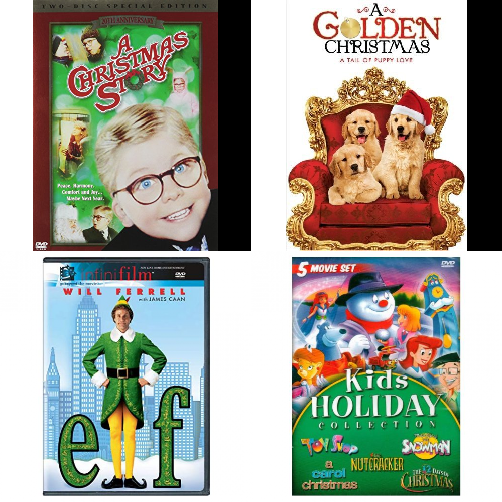 Christmas Holiday Movies DVD 4 Pack Assorted Bundle: A Christmas Story ...