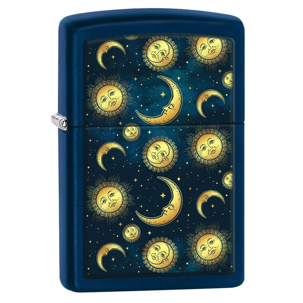 Zippo Lighter: Sun and Moon Pattern - Navy Matte 80834 - Walmart.com ...