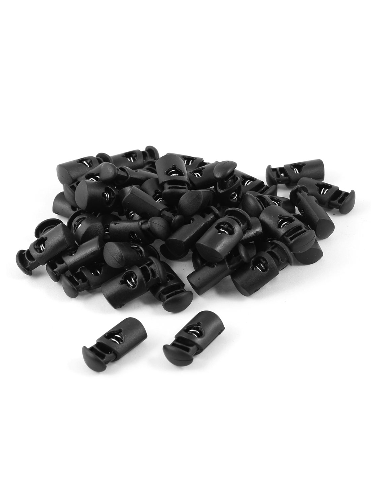 Plastic Rope Spring Loaded Clothes Cord Locks 50pcs Black Walmart