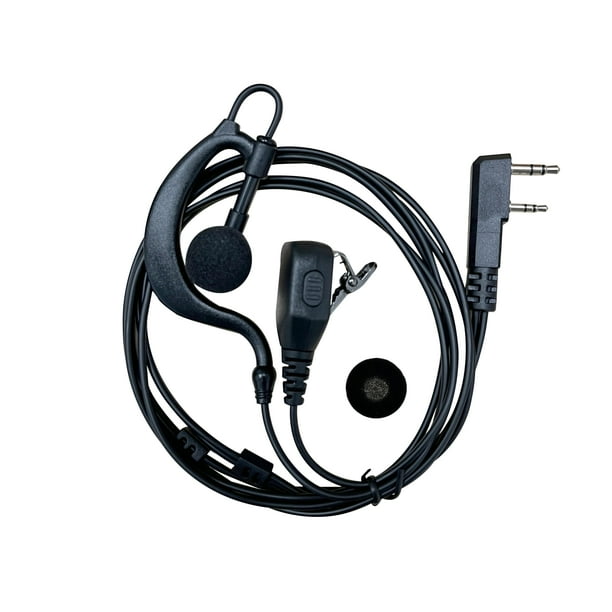 Auricular Walkie Talkie SHON con micrófono para Kenwood Baofeng, color ...