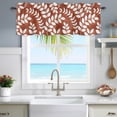 Burnt Orange Leaves Kitchen Valances for Windows 60x18 Inch Kitchen ...