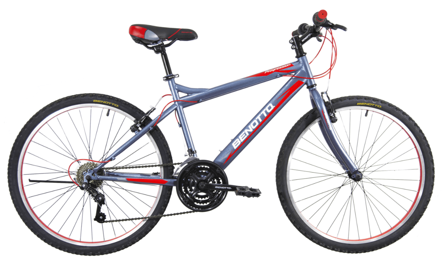 Bicicleta de Montaña Benotto Progression R26 21V Gris Azulado | Walmart ...