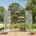 6x12 Outdoor Greenhouse, Walk-in Heavy Duty Storage Shed with ...