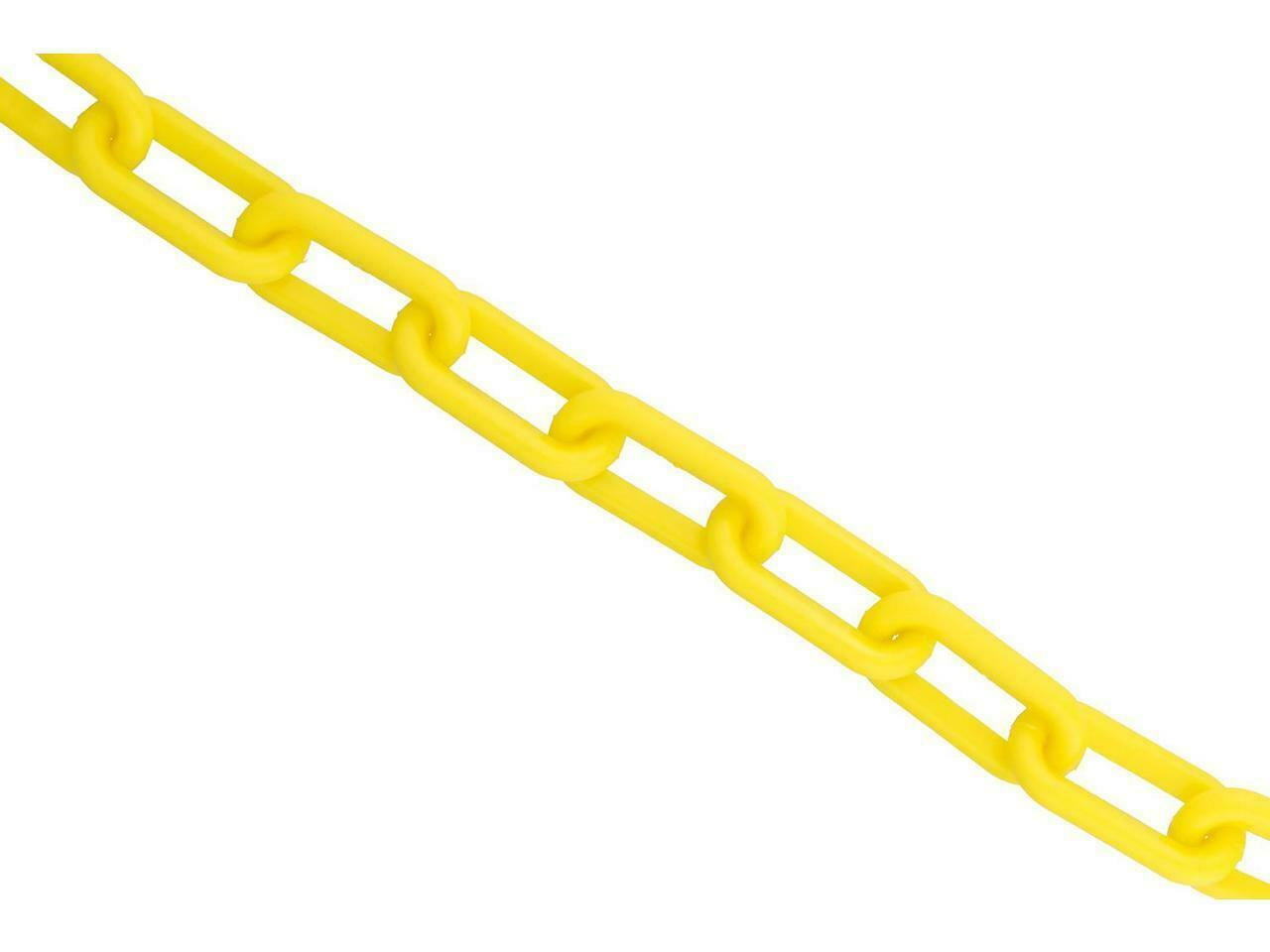 Plastic Chain 8 ft Yellow Links Crowd Control Traffic Social Distance ...