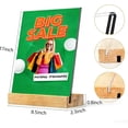 8.5 x 11 Acrylic Sign Holder with Wood Base 5 Pack L/T Shape Vertical ...