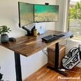 Desky Dual Hardwood Sit Stand Desk - Pheasantwood / 48 X 30 Inches ...