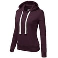 Doublju Women's Basic Lightweight Pullover Hoodie Sweatshirt with Plus ...