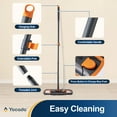 YOCADA Dust Mop, Adjustable Handle 113-141cm, 3 Microfiber Mop Pads, 360Â° Rotating Head, Orange ...