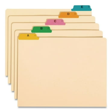 Bilot 40142 Top Tab File Guides, /A-Z 1/5 Tab, Polypropylene, Letter ...