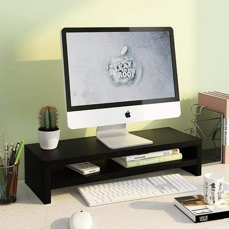 Desktop Organizer, Monitor Stand, 2 Tiers Multifutional Storage Save ...