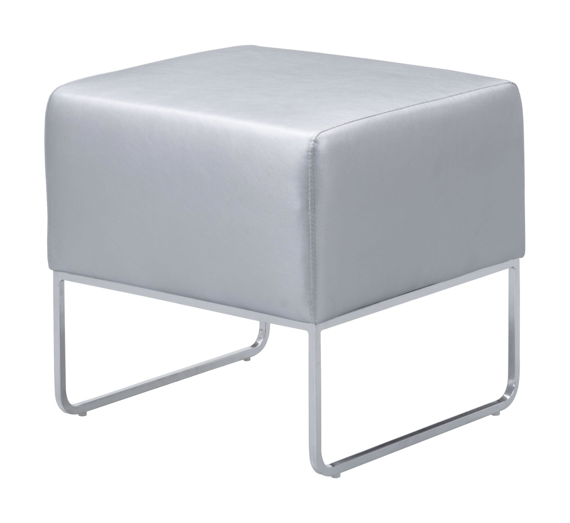 Ottoman Accent Chair , Fabric, Wood, Silver, Chrome, Living Lounge Cafe ...