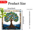 2D Flat, 1pc Tree of Life Suncatcher Window Hanging - StainedStyle ...