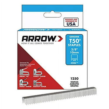 Arrow Fastener 7510S 5/8" T75 Staples 1000 Per Pack - Walmart.com