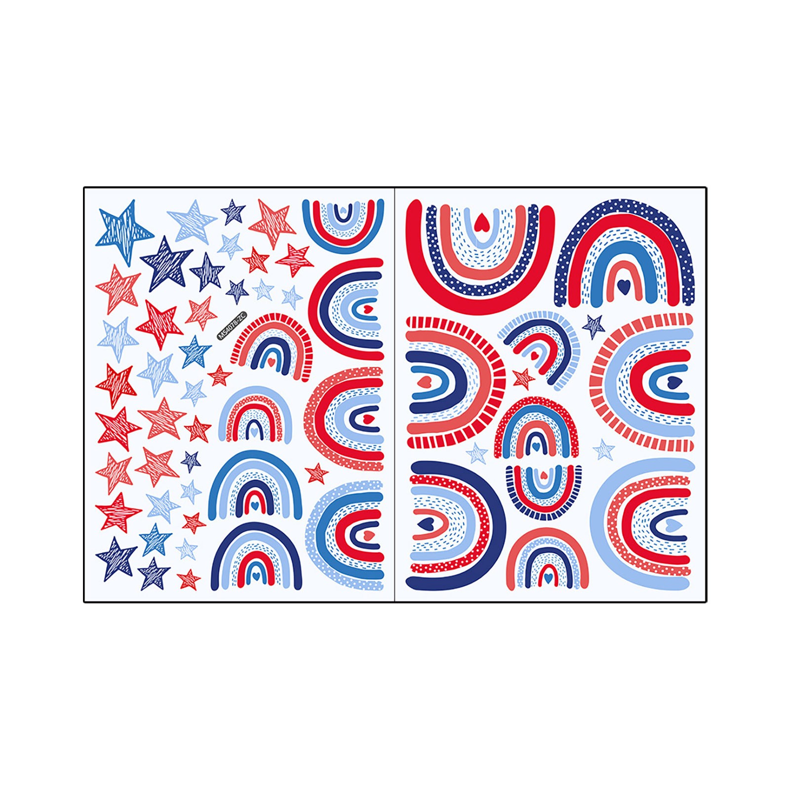 Textu Stickers for Sensory 100 Random Stickers Rainbow Wall Decals For ...