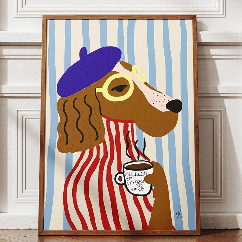 Click here for Nobrand 1pc Funny Lovely Dog Wall Art Print Retro... prices