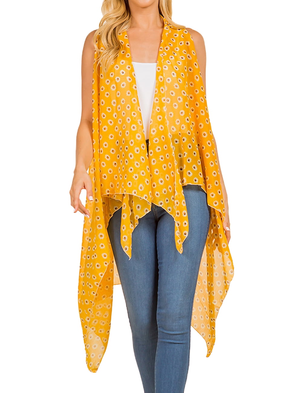 Open Front Draped Sheer Lightweight Cardigan Long Vest Little Bird ...